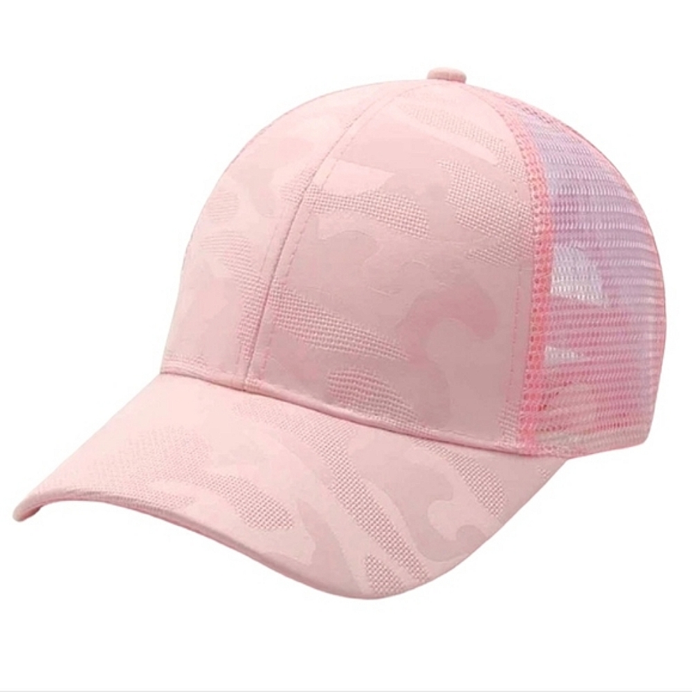 Light Pink Textured Camo Baseball Hat - Gem